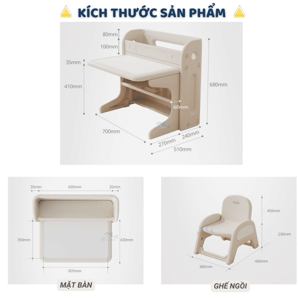 Bộ bàn học trẻ em cao cấp cho trẻ mầm non