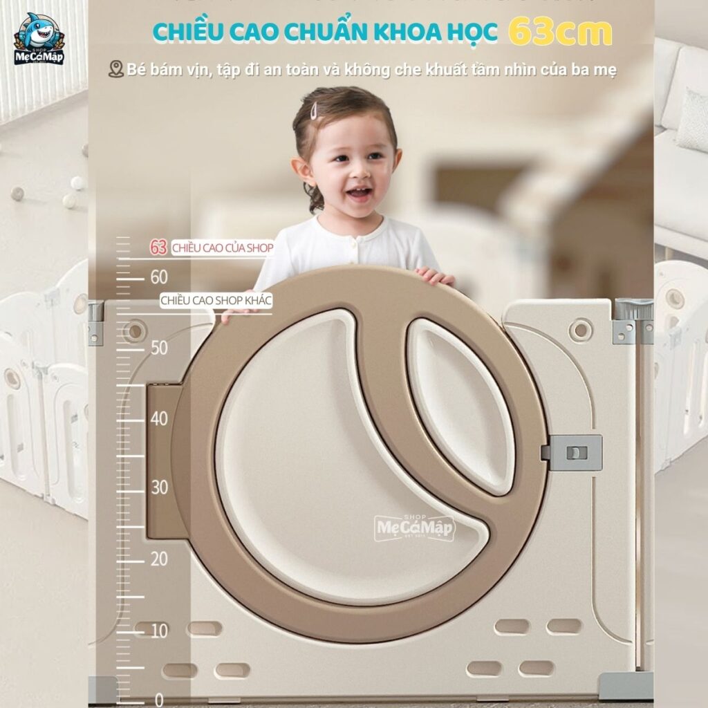 Quây cũi nhựa cho bé đa năng Pakey Moon House MH02-03 2025